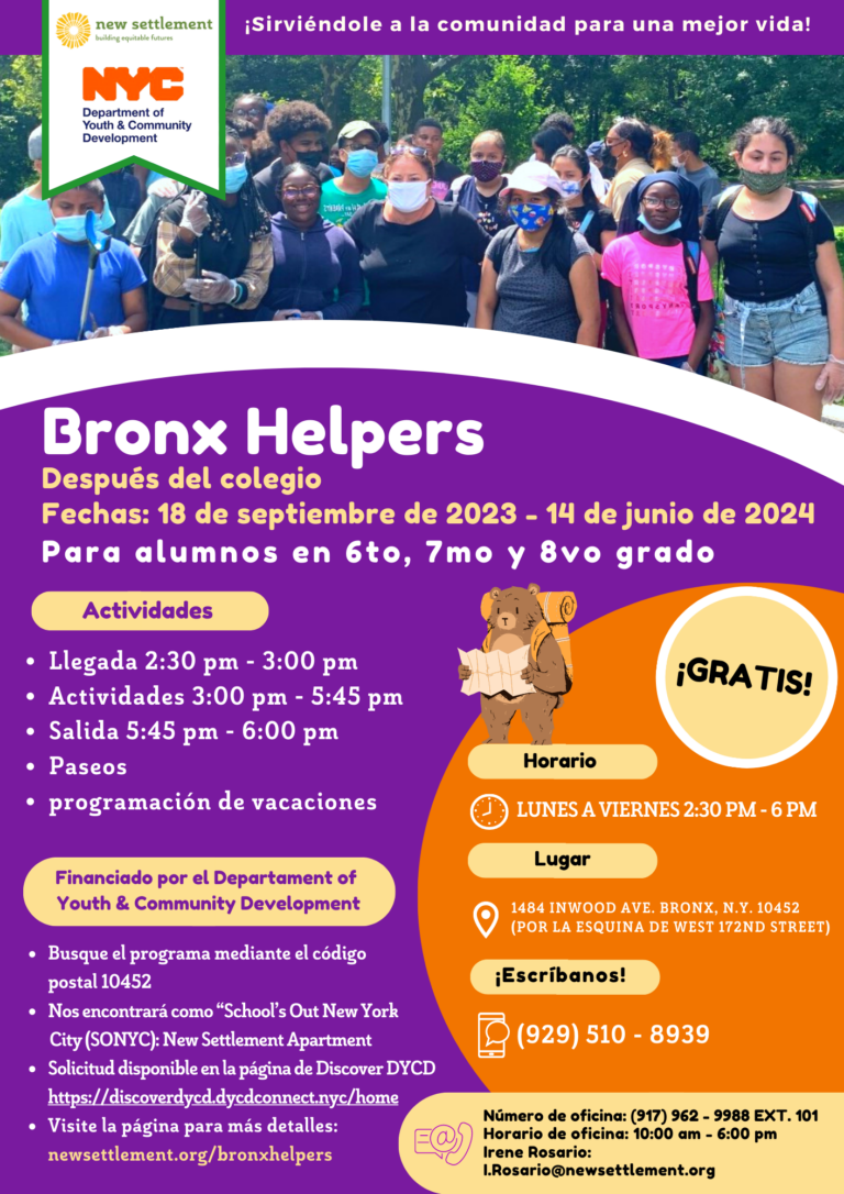Bronx Helpers | Working for the Community to Better Our Lives