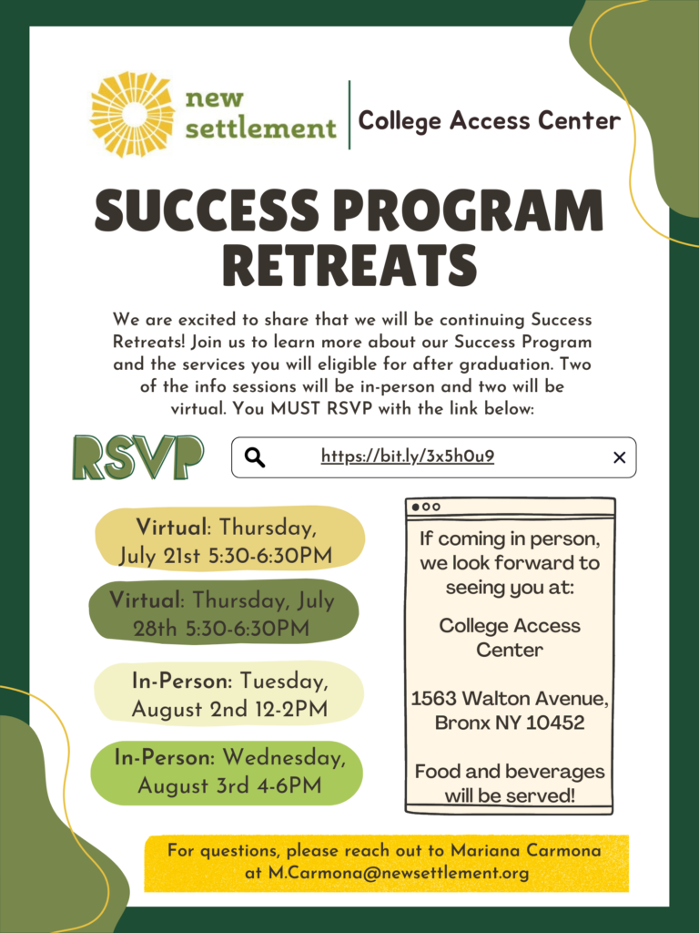 Register for our Success Program! | College Access Center